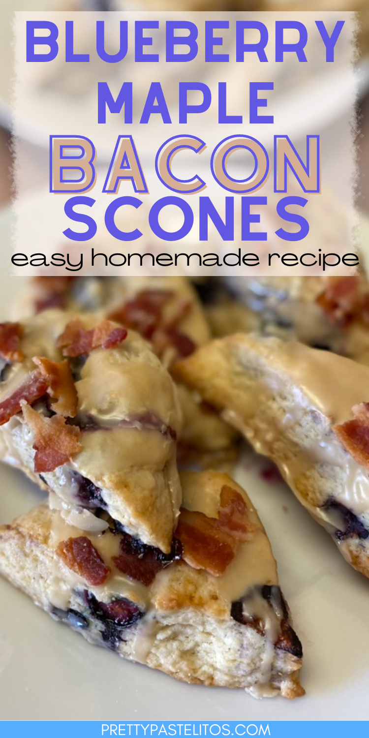 Scrumptious Blueberry Maple Bacon Scones - PrettyPastelitos