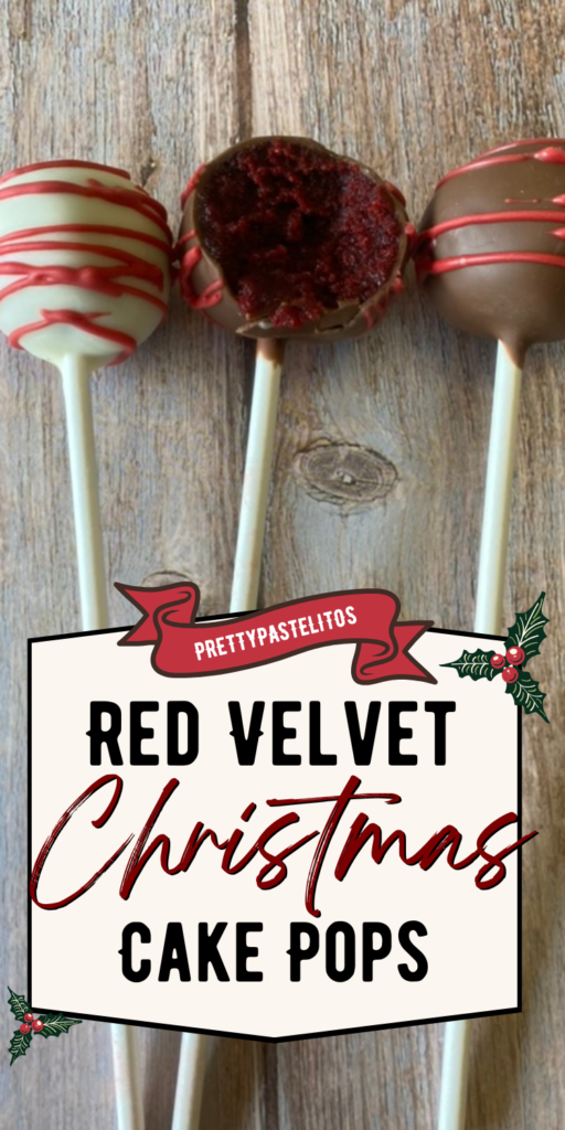 Christmas Red Velvet Cake Pops - PrettyPastelitos
