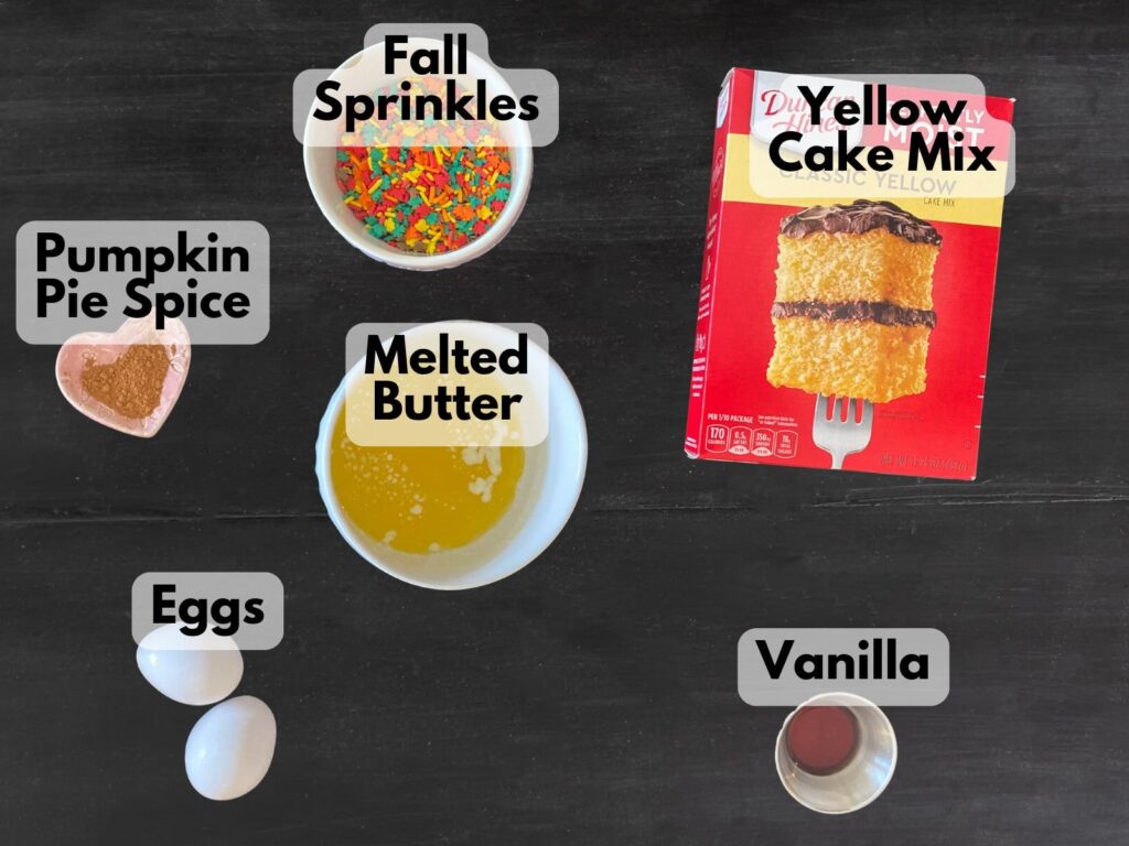 Fall Cake Mix Sprinkle Cookies - PrettyPastelitos