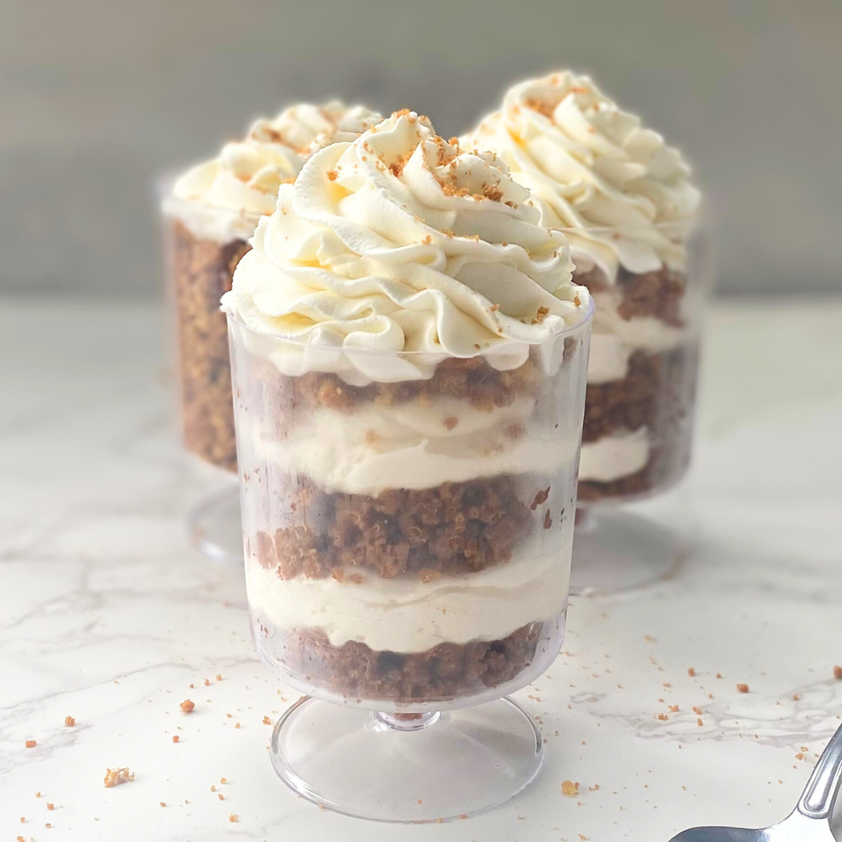 Christmas in a Cup: No-Bake Biscoff Cheesecake Parfaits - PrettyPastelitos