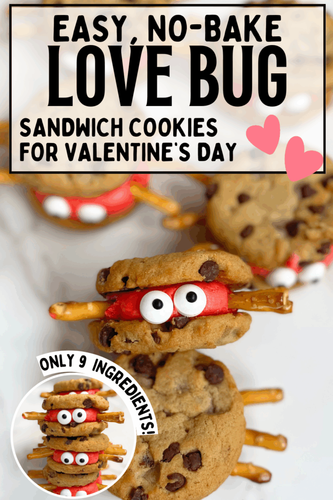 Cute Love Bug Sandwich Cookies for Valentine's Day - PrettyPastelitos
